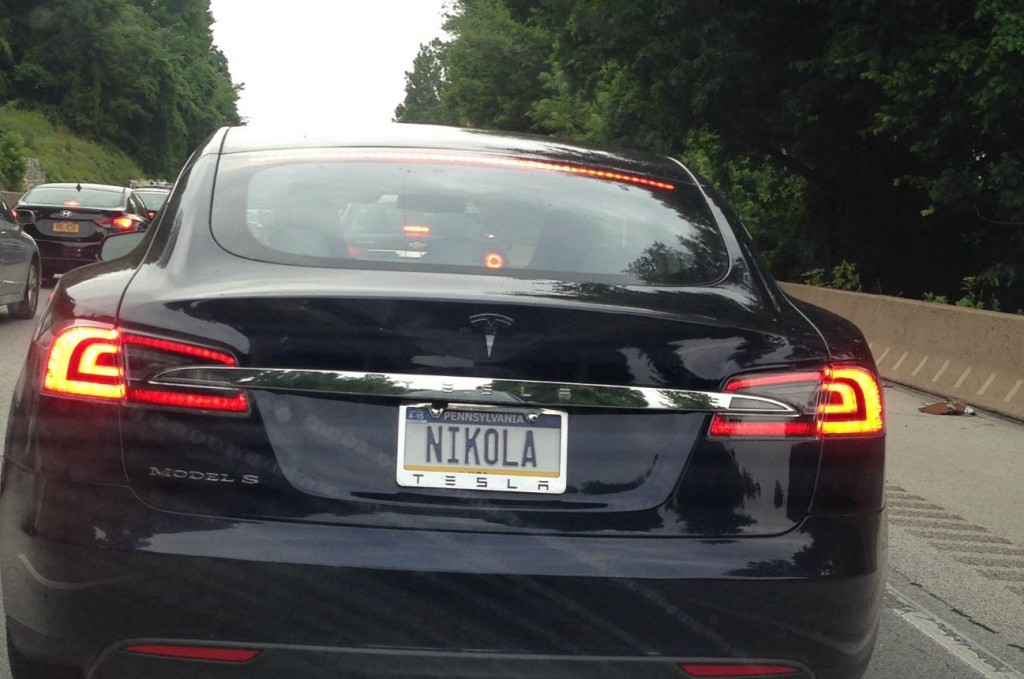 Clever Tesla Registration Plate